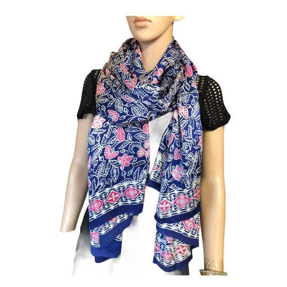 Women's Rectangle Shape Blue Color Wrap Large Pink | Etsy