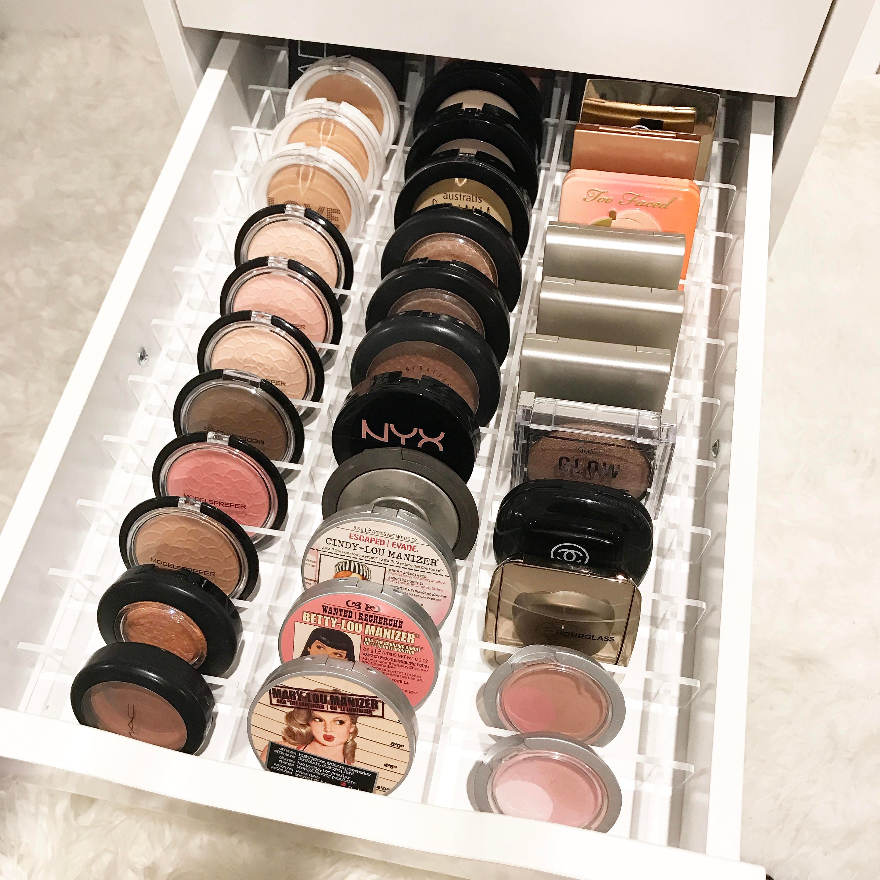 Acrylic Makeup Organizer Organiser Storage Divider Set 3 - Etsy