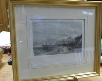 Hand colored etching | Etsy