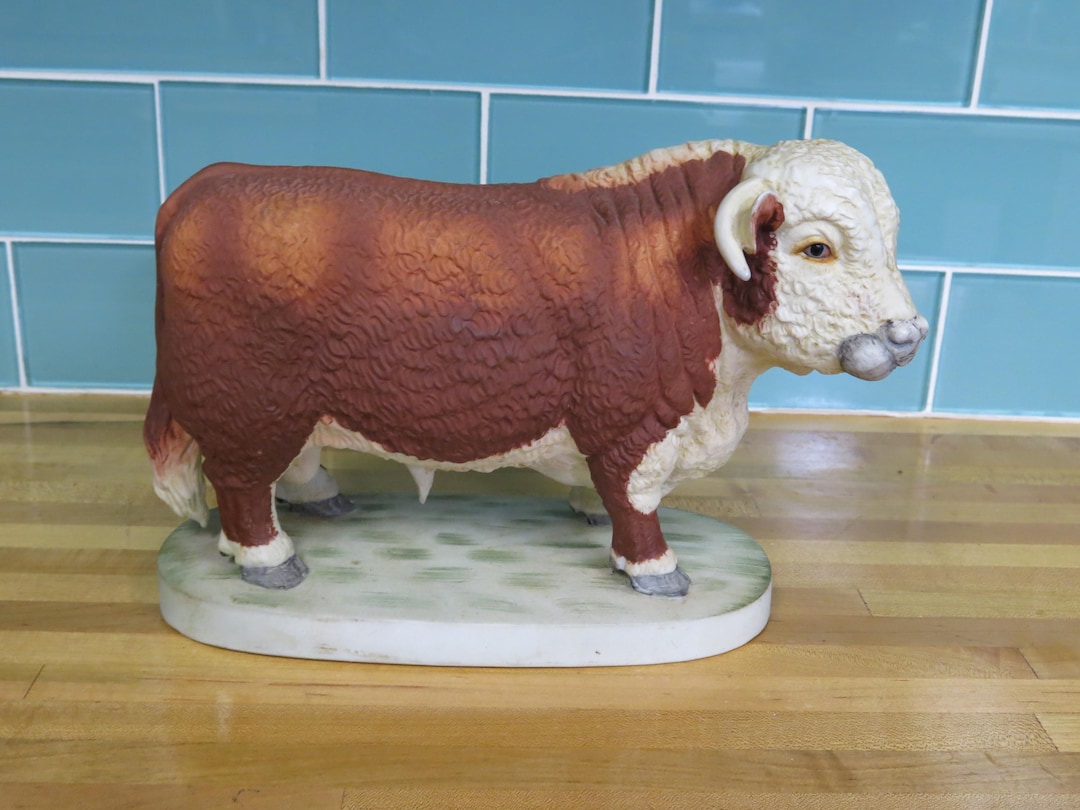 Beautiful 1986 Large Hereford Bull Hand Signed and Numbered by Norman W ...