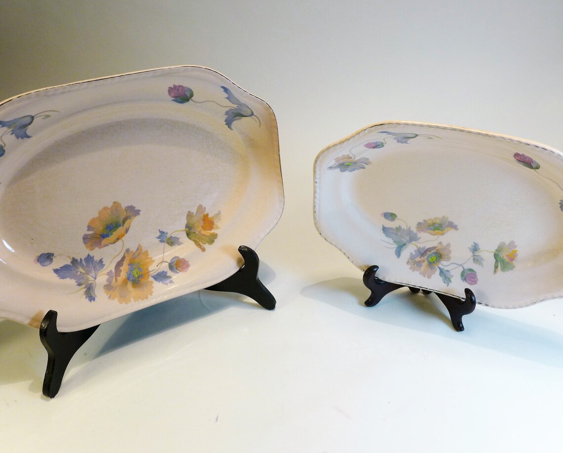 Set of Two Steubenville rose Dawn Platters 9 | Etsy