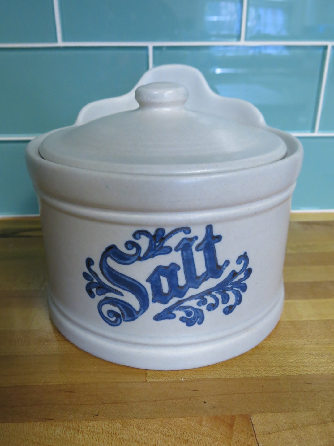 Perfect Pfaltzgraff Yorktowne Blue Salt Box Made in the USA - Etsy