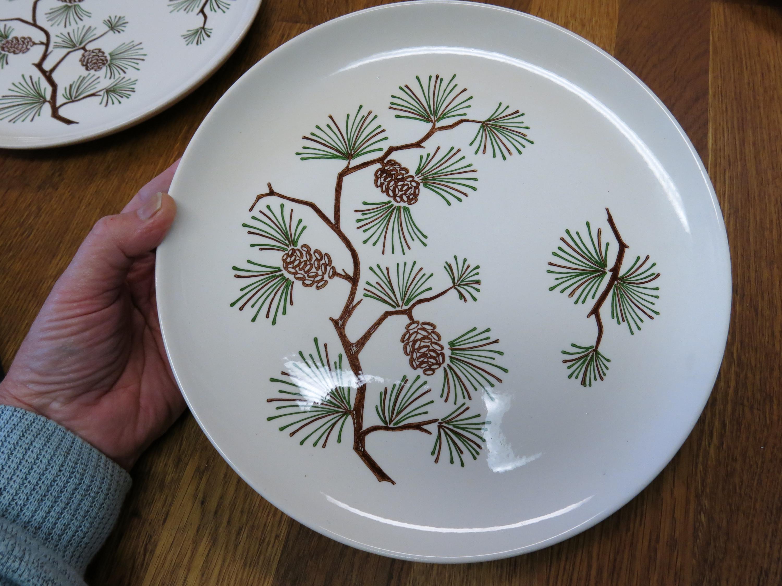 Great 60's Vintage Set of Stetson Misty Pine Pattern Hand Painted ...
