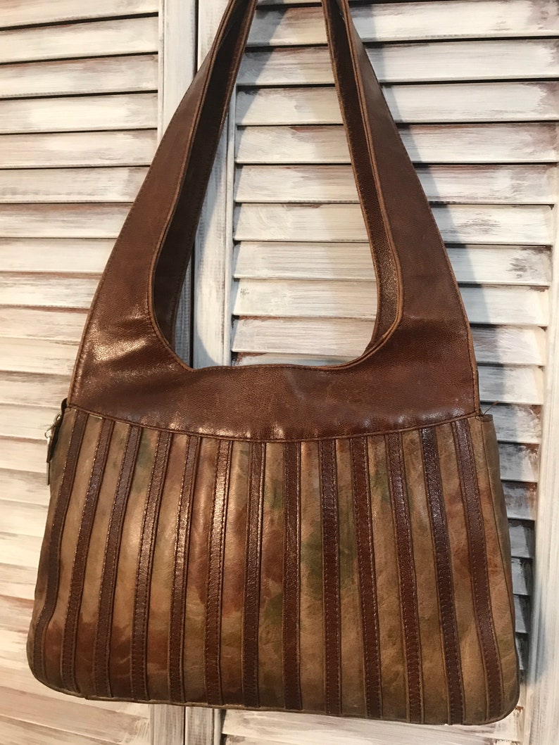 Vintage Joanel Floral Print Handbag in Copper Brown Color - Etsy