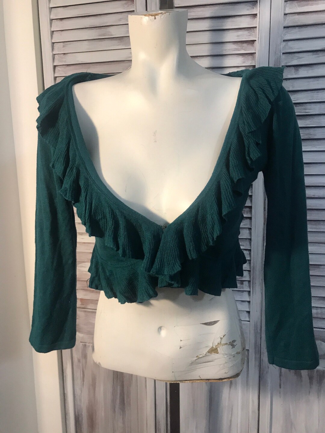 Vintage Bolero Pretty Bolero With Hook to Attach to the Front in Dark ...