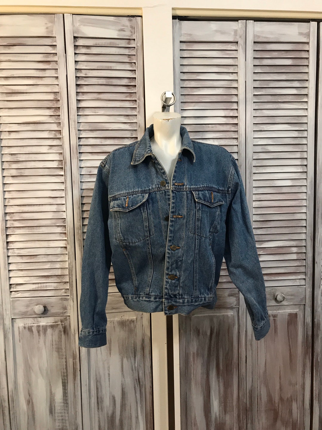 Vintage Men's Jeans Jacket, Sergent Pepper 80s Jeans Jacket, Medium ...