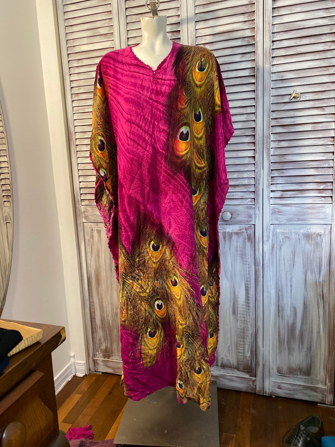 Long Fuchsia Loincloth Dress for Women Vintage Size L/XL - Etsy