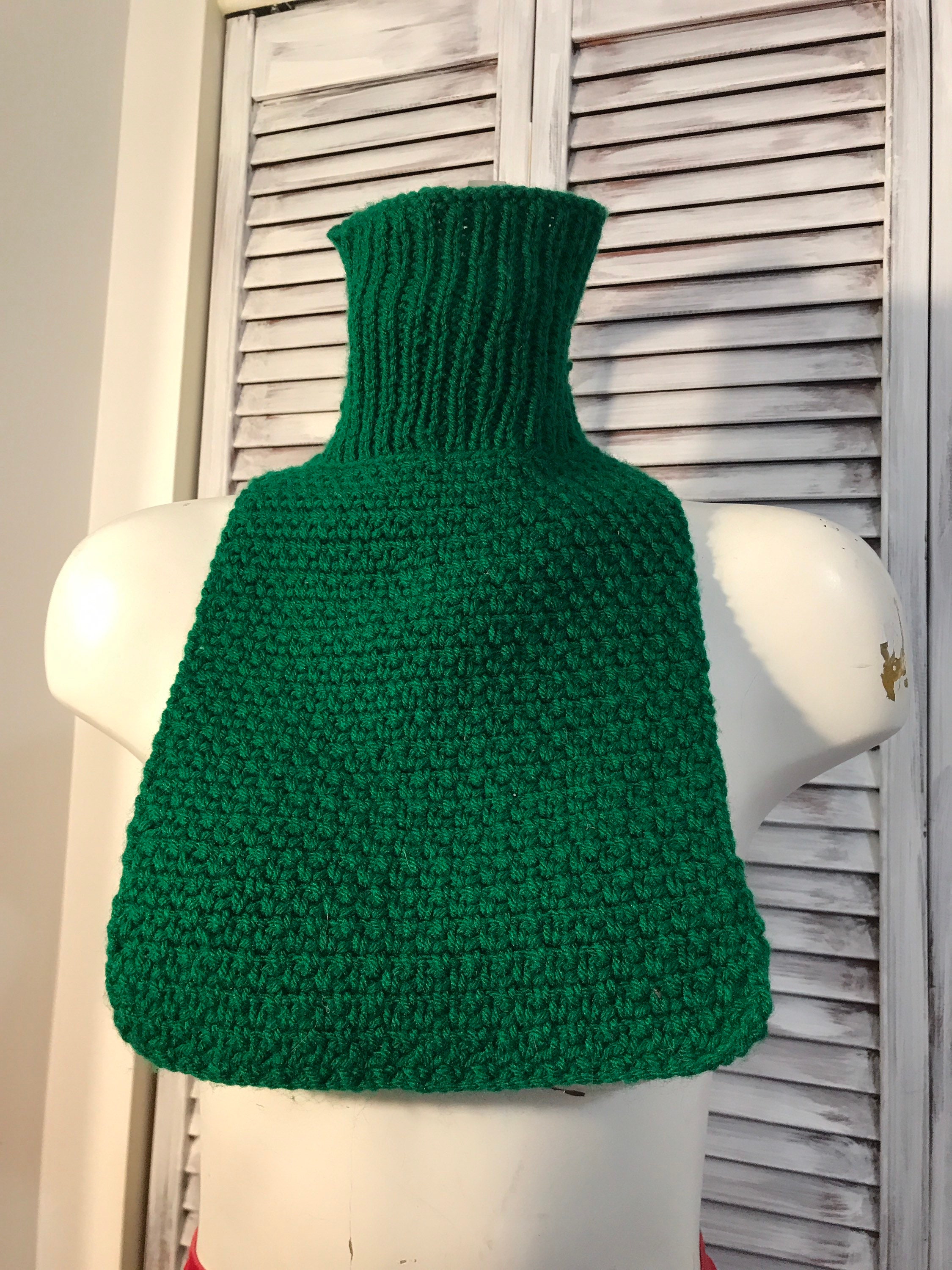 Vintage Knitted Collar Has Dark Green Hand Knit Streach-single | Etsy