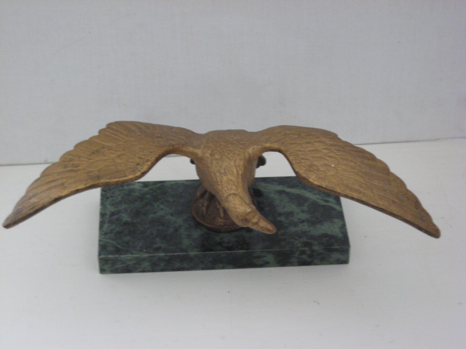Bronze Eagle Desk Sculpture on Marble Base - Etsy