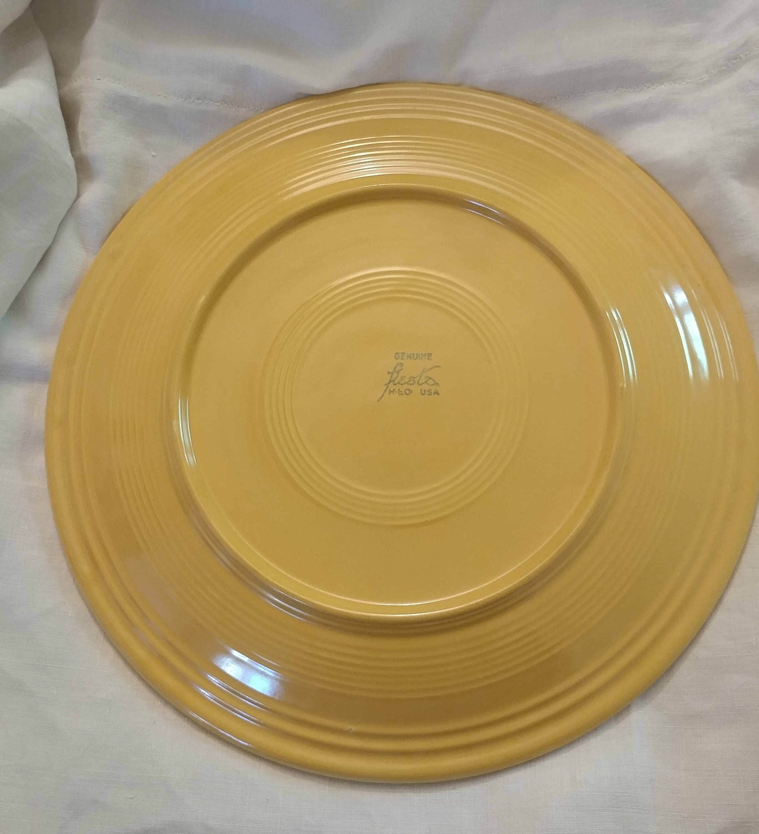 Vintage Yellow Fiesta Chop Plate - Etsy