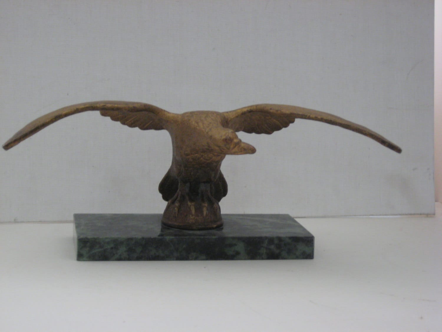 Bronze Eagle Desk Sculpture on Marble Base - Etsy