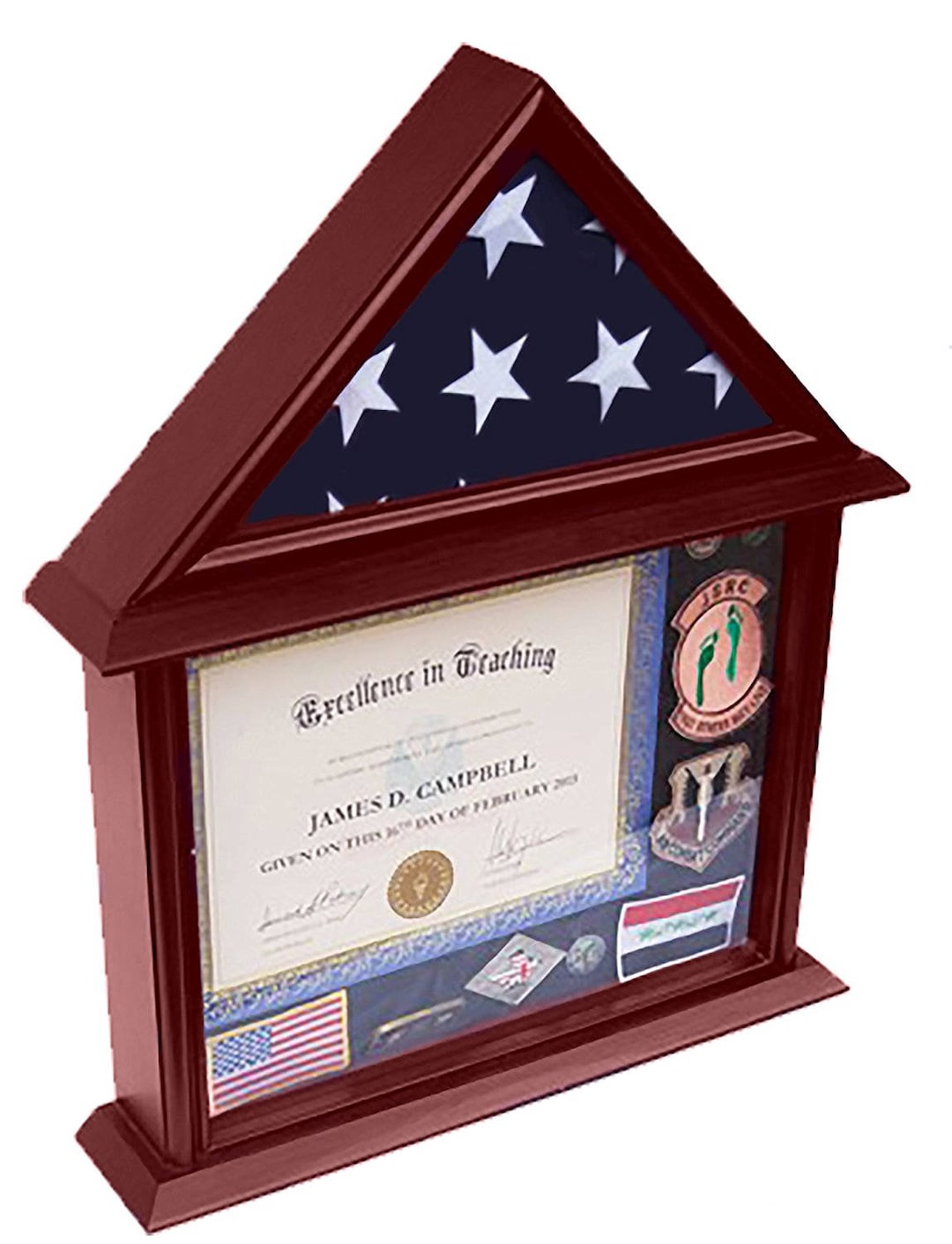 DECOMIL 3x5 Flag Display Case With Certificate and Document - Etsy