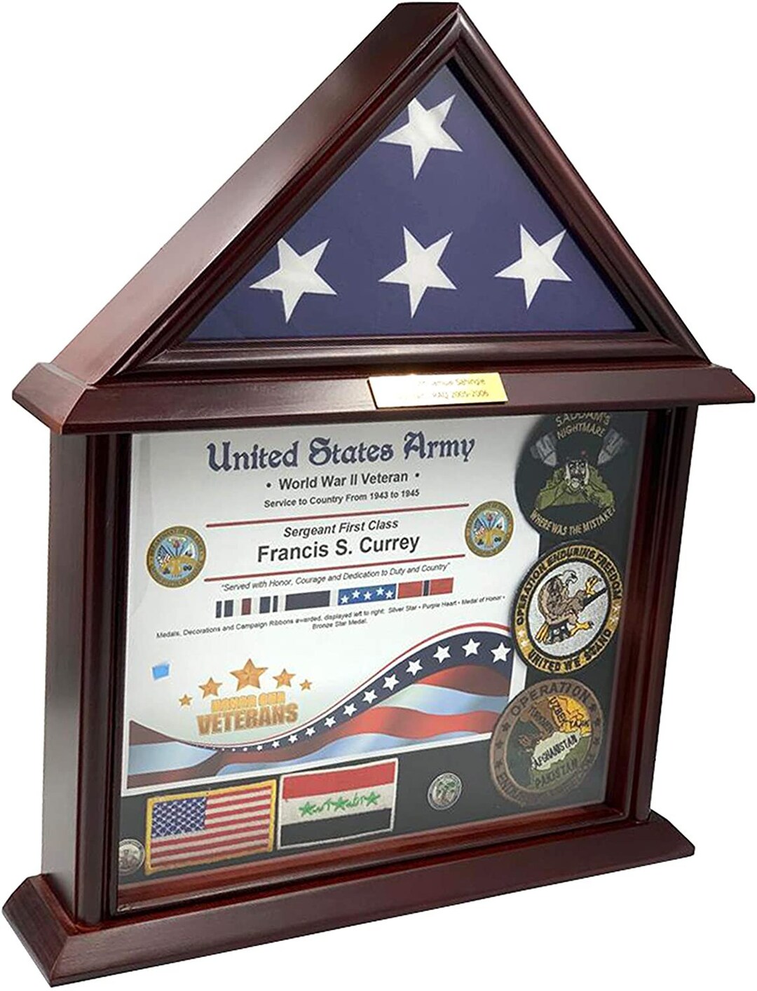 DECOMIL 3x5 Flag Display Case With Certificate and Document - Etsy