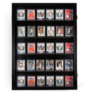 Solid Wood Graded Card Display Case, UV Protection - Etsy