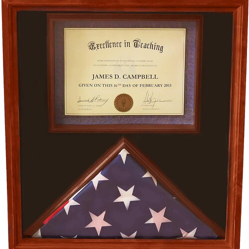 DECOMIL 3x5 Flag Display Case With Certificate and Document - Etsy