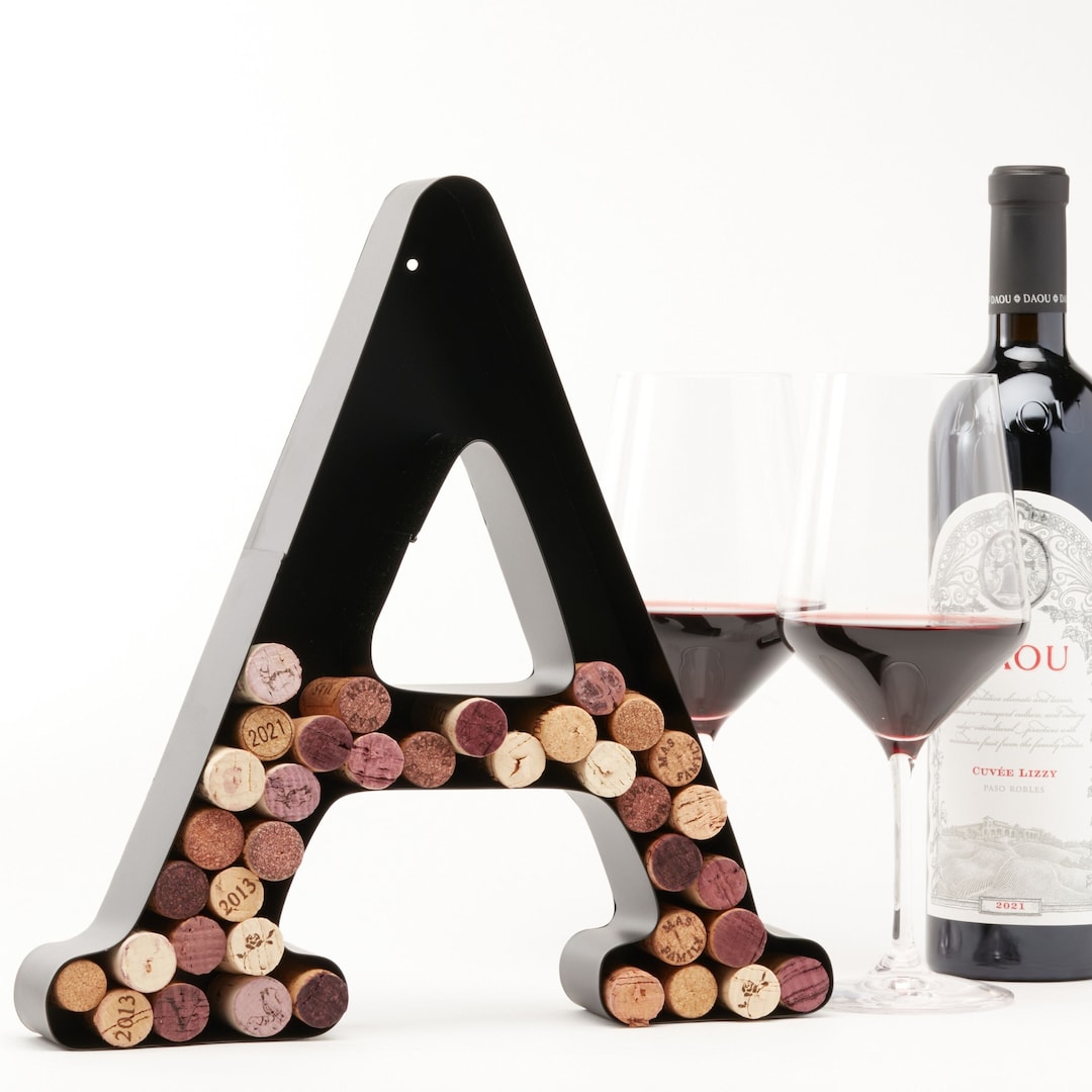 Custom Wine Cork Holder (A-Z) (letter A), Decorative Wine Letters Cork ...