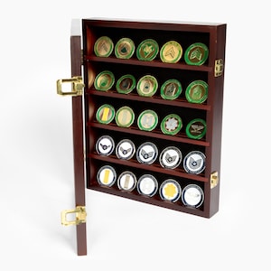 Lockable Military Challenge Coin Display Case, Glass Door - Etsy
