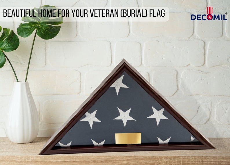 DECOMIL 5x9 Flat Base Flag Display Case Customized Name - Etsy