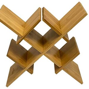 5 Bottle Cross Style Stackable Modular Wine Rack Wine Storage Rack ...