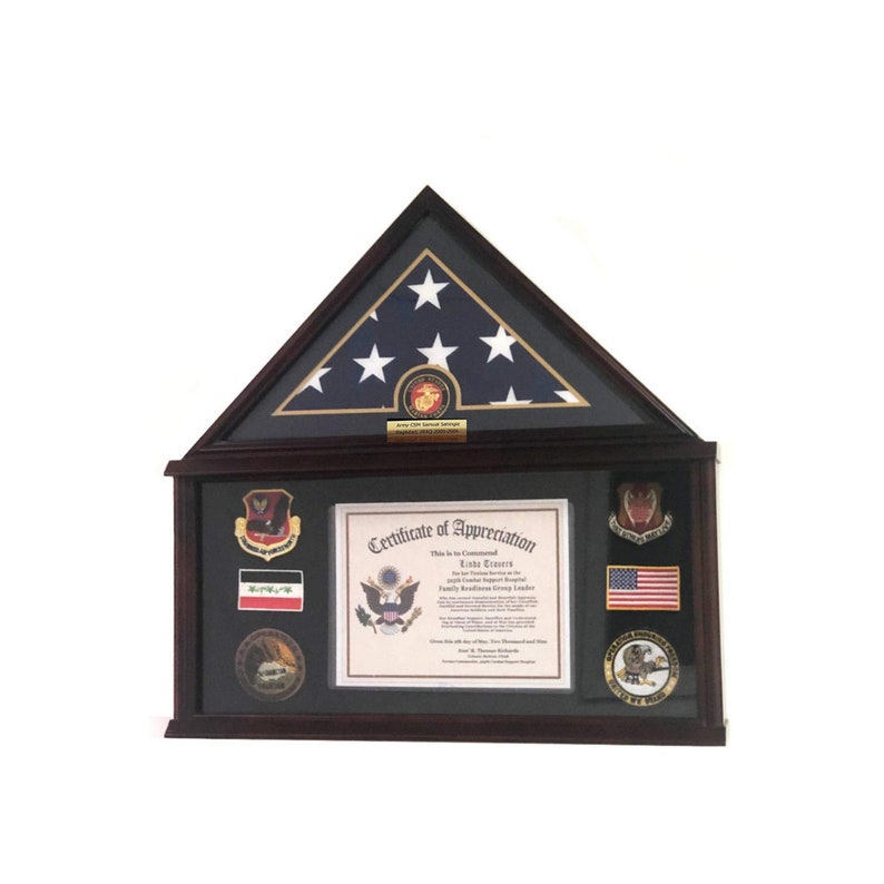 DECOMIL Large Military Shadow Box Memorial Burial Funeral - Etsy