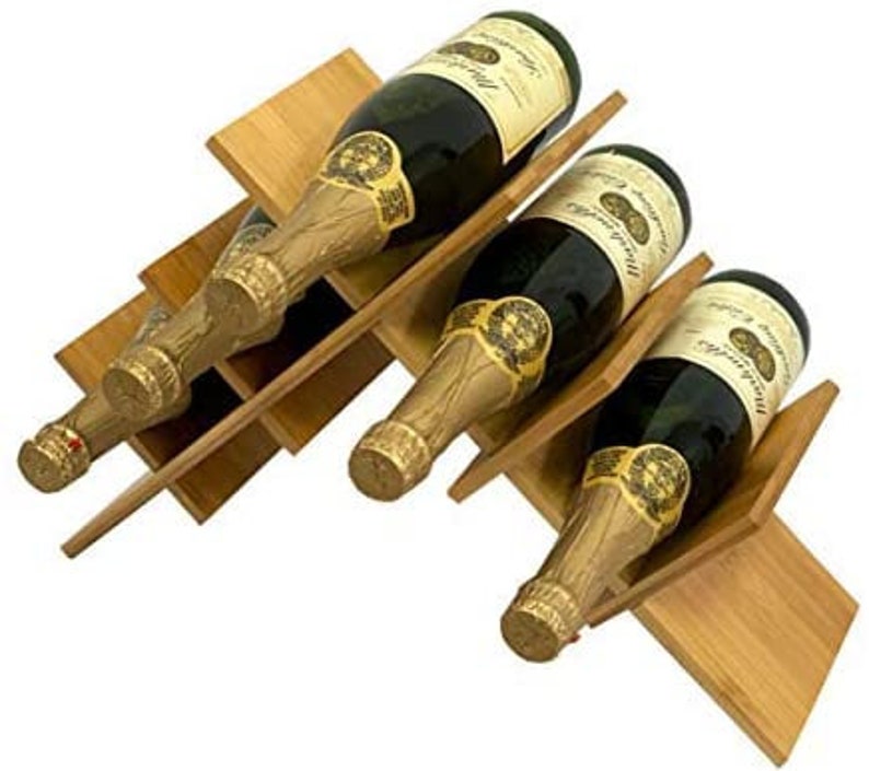 5 Bottle Cross Style Stackable Modular Wine Rack Wine Storage | Etsy