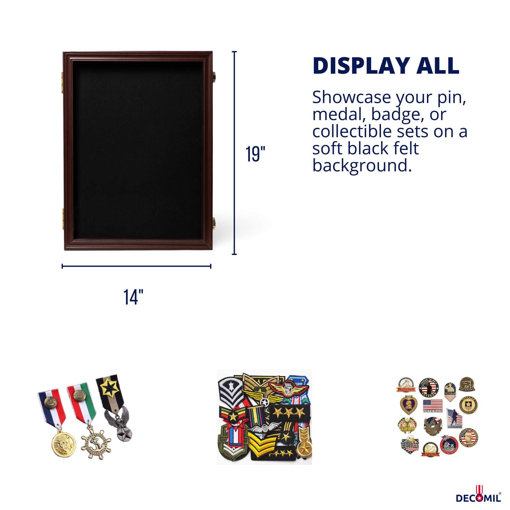 Large Pin Display Case – Lockable Medal Shadow Box (19x14) - Etsy