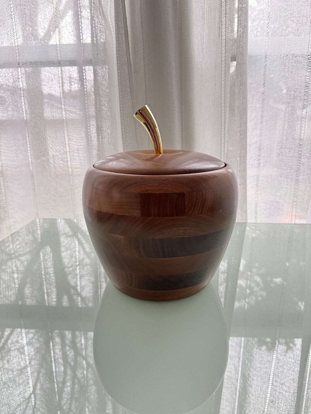 Vintage Mid-century Modern Walnut Apple Ice Bucket - Etsy