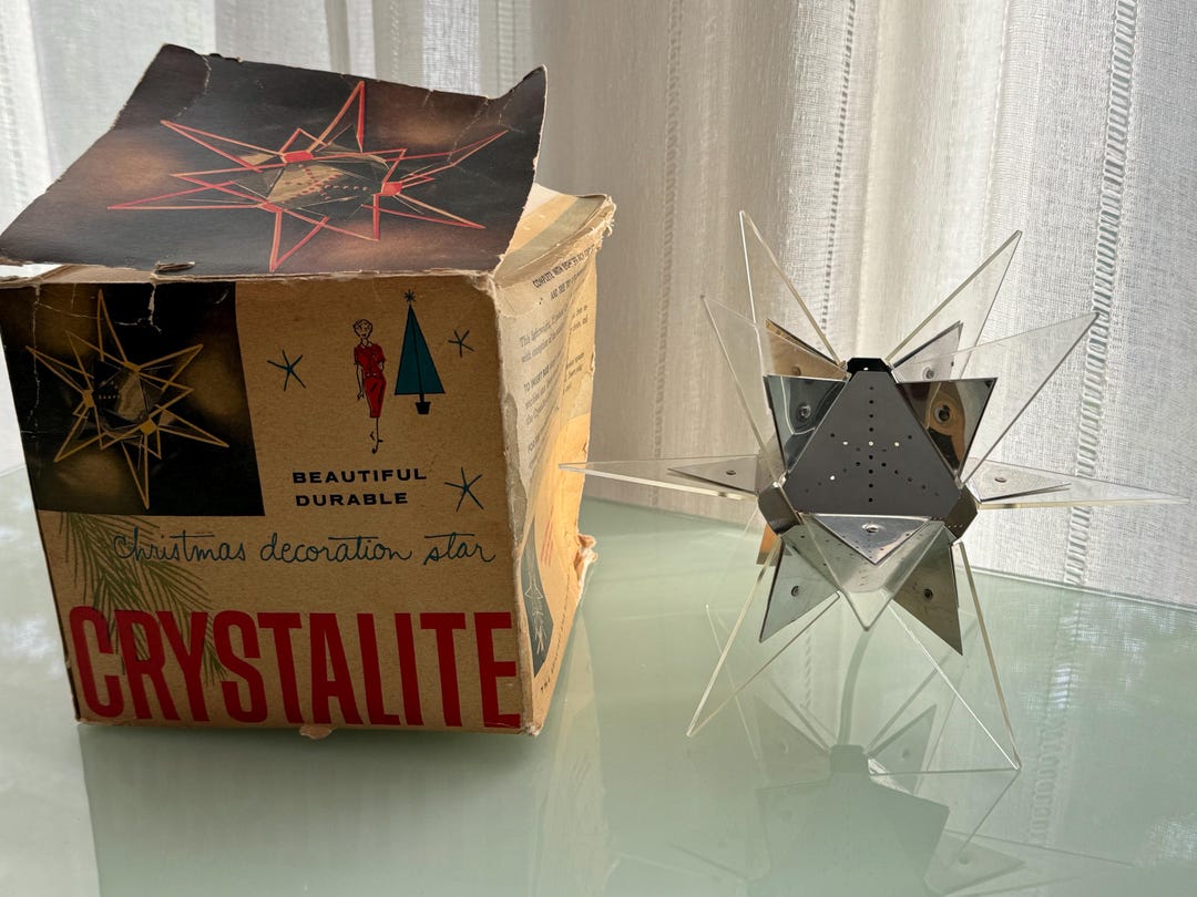 Vintage Mid-century Modern Lucite/aluminum Atomic Star "crystalite ...
