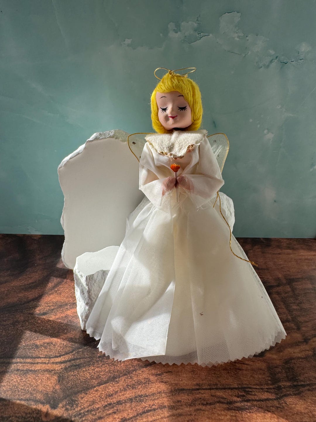 Vintage Mid-century White Angel Tree Topper - Etsy
