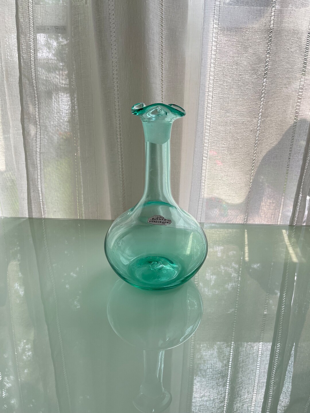 Vintage Blenko Sea Green #37 Vase (missing Stopper) - Etsy
