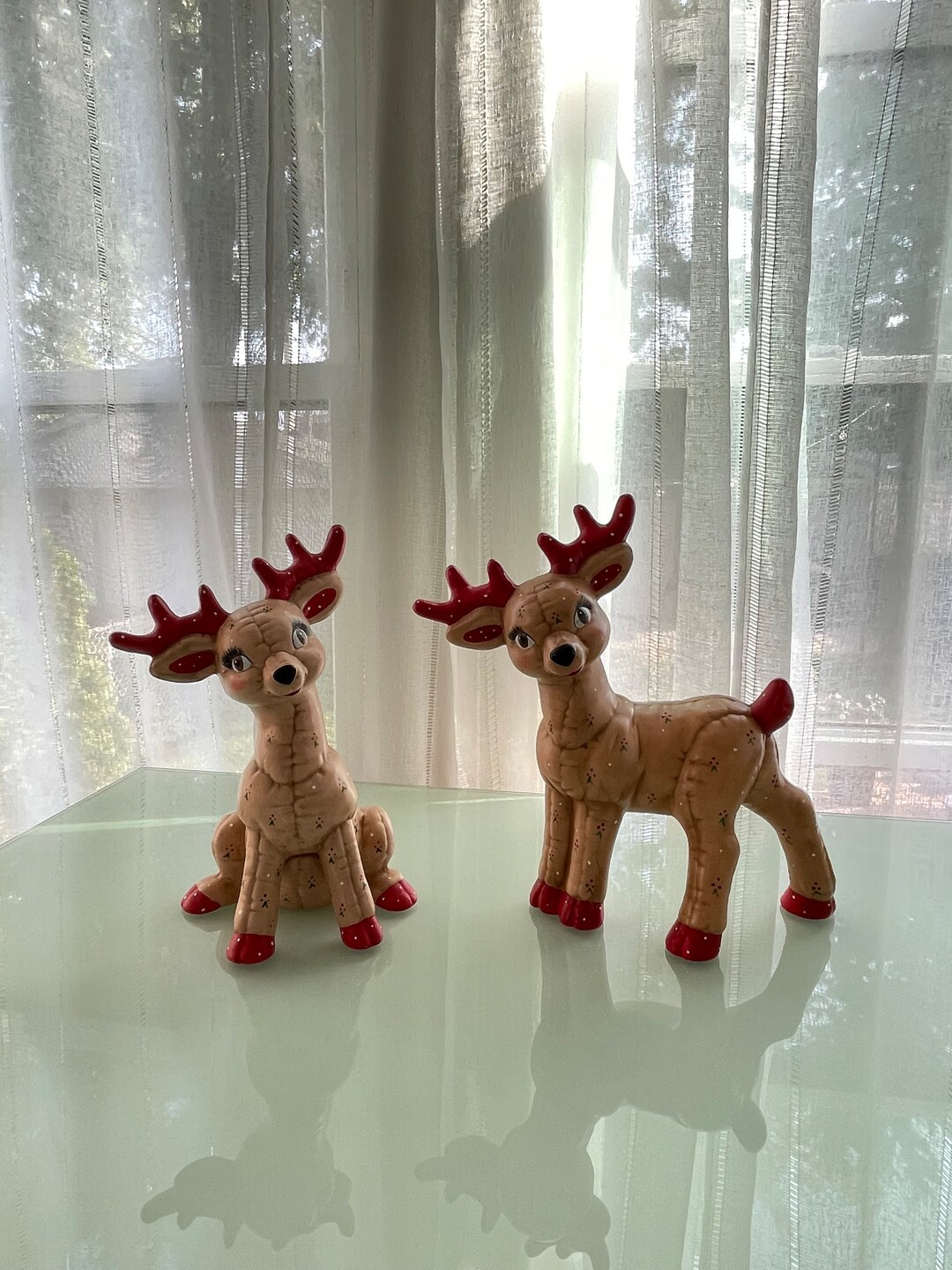 Vintage Kimple Mold Hand Painted Ceramic Deer - Etsy