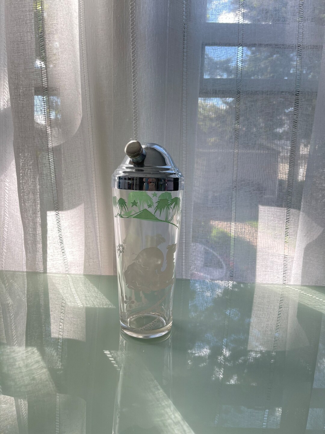 Vintage Hazel Atlas "camel and Palm Trees" Art Deco/mid Century ...