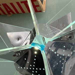 Vintage Mid-century Modern Lucite/aluminum Atomic Star "crystalite ...