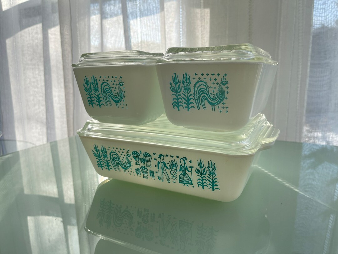 Vintage Pyrex Butterprint Refrigerator Set - Etsy