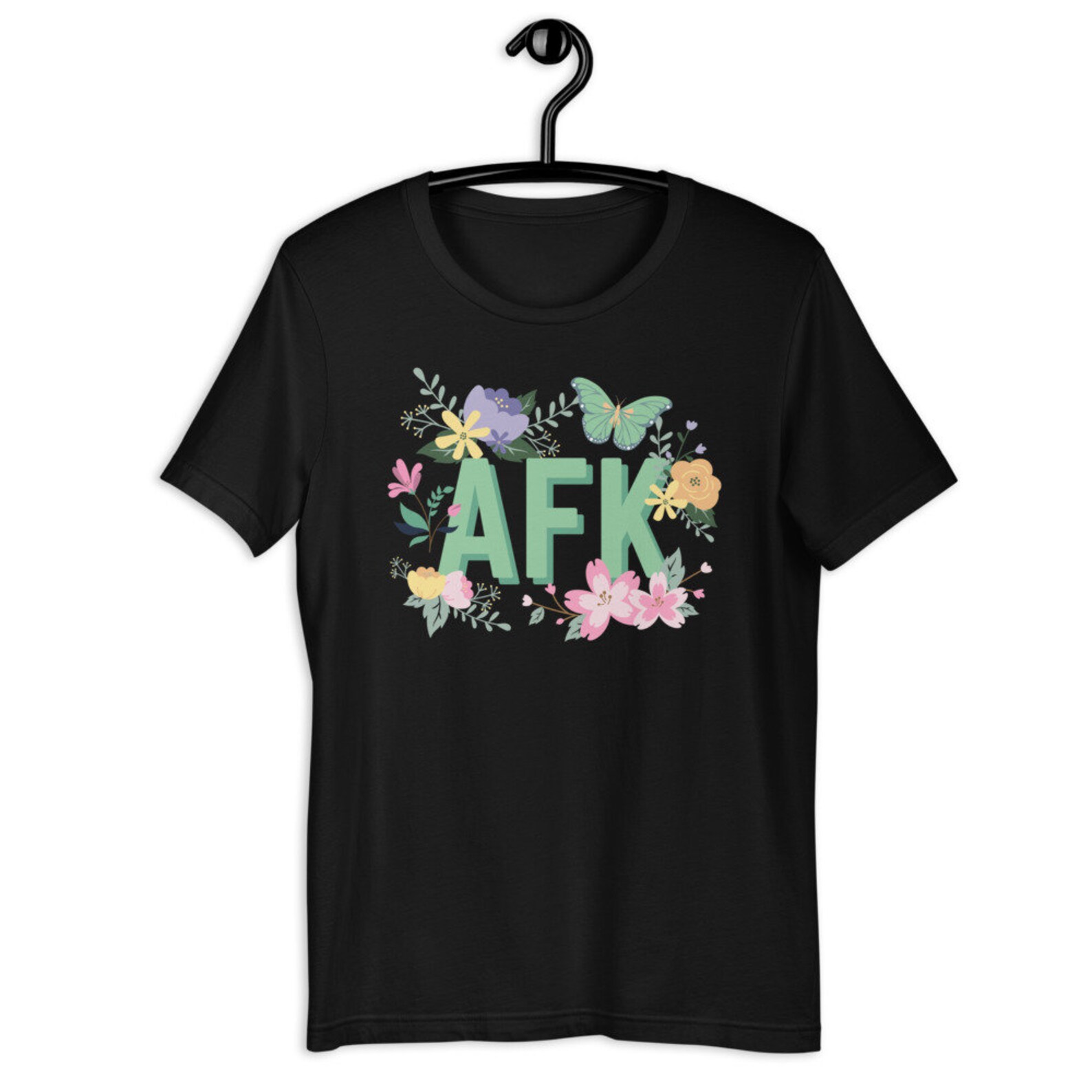 AFK T-shirt for Girls Away From Keyboard Cute Floral AFK - Etsy