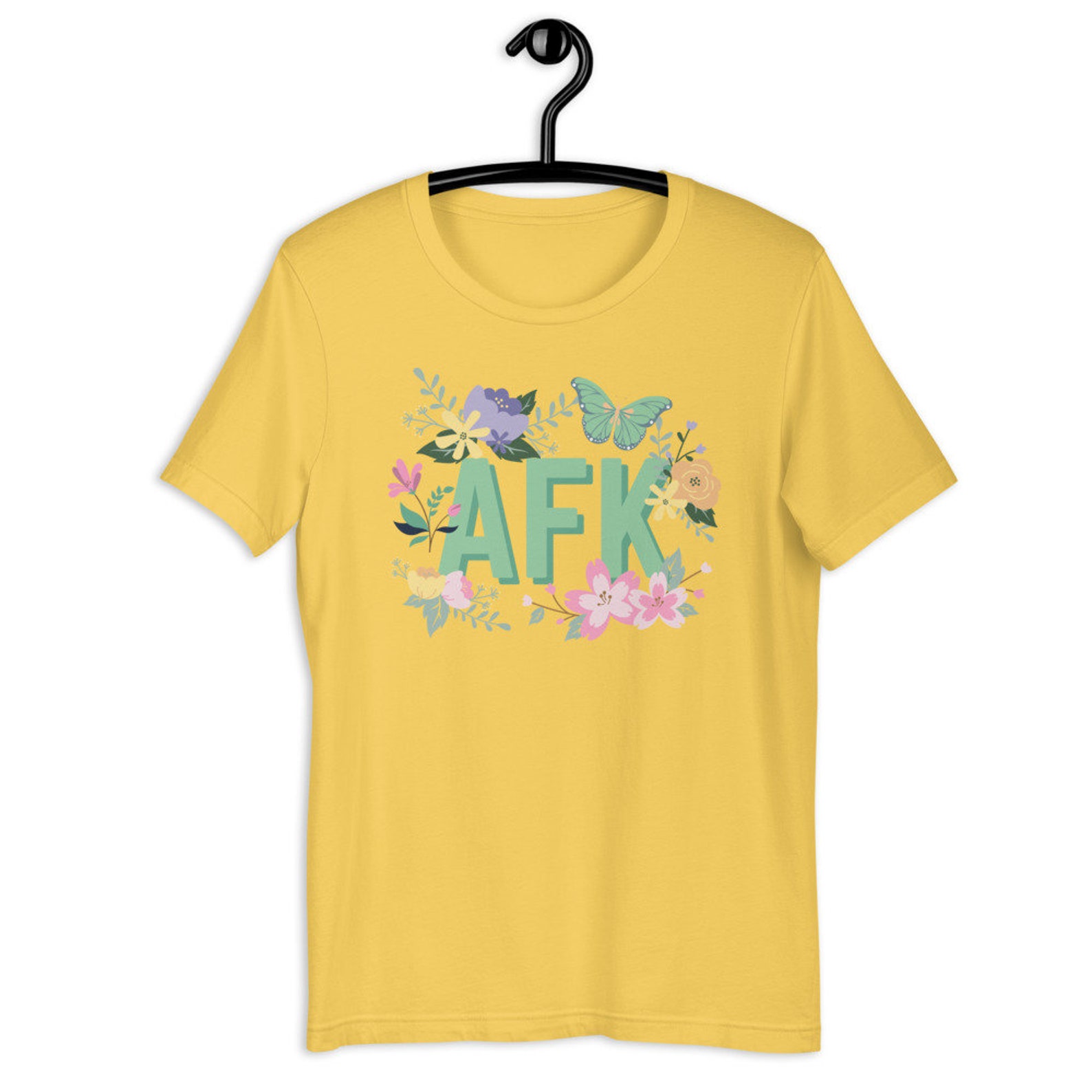 AFK T-shirt for Girls Away From Keyboard Cute Floral AFK - Etsy