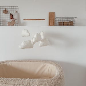 Boucle Mobile Handmade Baby Mobile Clouds Mobile Baby Nursery ...