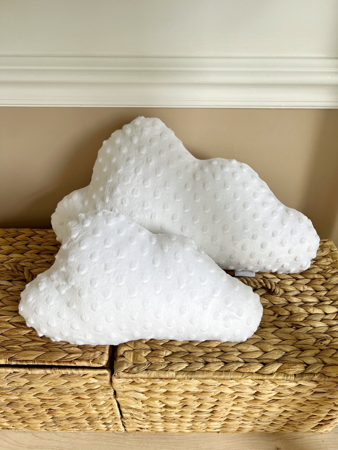 Cloud Cushion White Dimple Fleece Cloud Cushion Neutral Nursery Decor ...