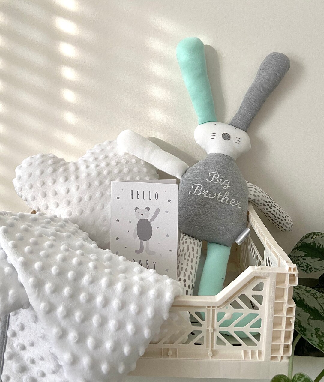 Personalised Bunny Soft Toy, Custom Newborn Gift, Baby Shower Gift ...