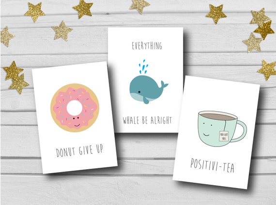 Positive cards pack motivational cards set of 6 positivity | Etsy