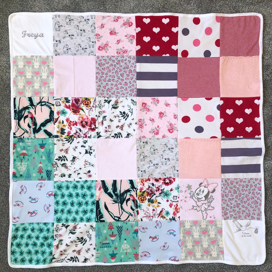 Memory Blanket Baby Clothes Memory Quilt Baby Clothes Remembrance Quilt ...