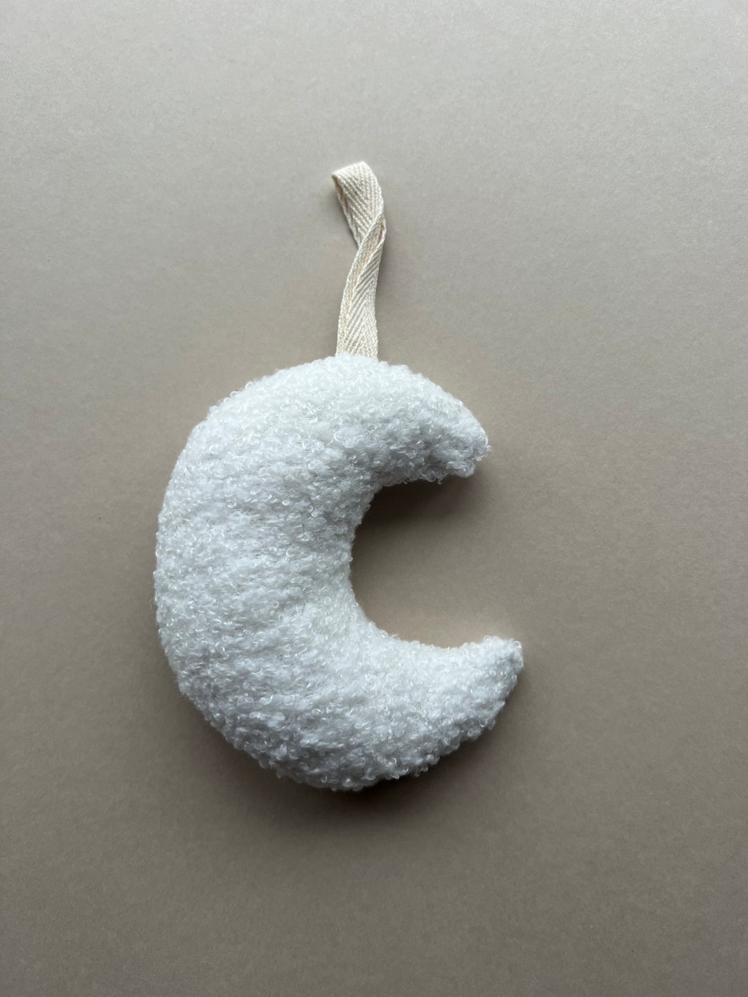 Boucle Moon Bauble Boucle Christmas Decor Boucle Moon Baubles Handmade ...