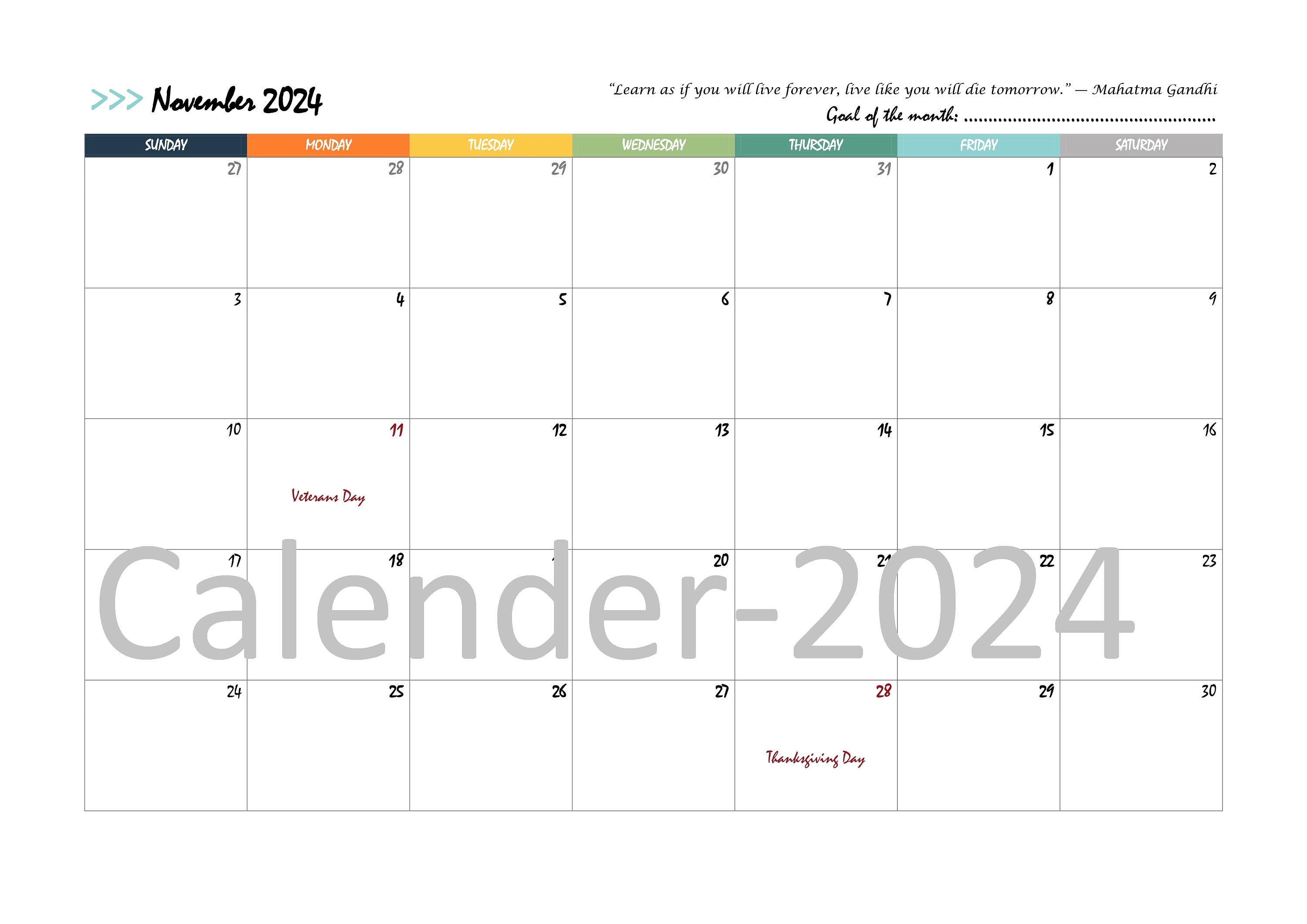 Editable 2024 Digital Calendar, 2024 Calendar Template, Customize With ...