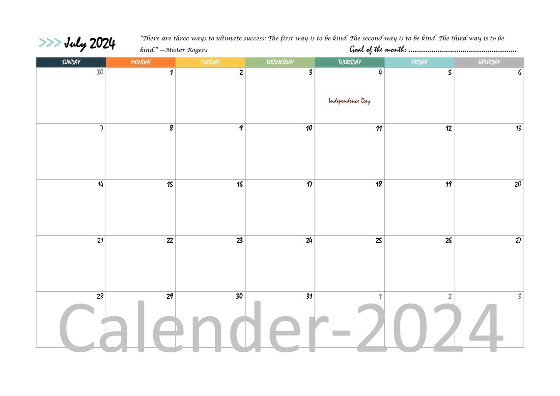 Editable 2024 Digital Calendar, 2024 Calendar Template, Customize With ...