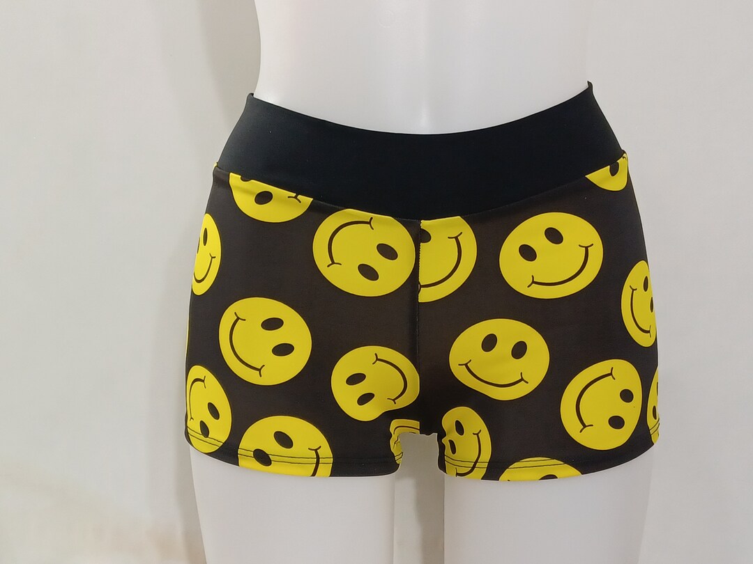 Emoji Smiley Face Booty Shorts - Etsy