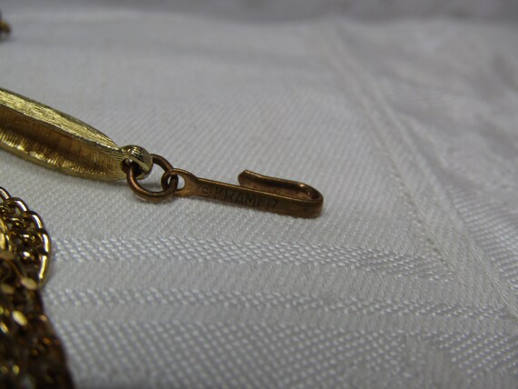 Vintage KRAMER Gold Tone Link and Looping Chain Adjus… - Gem