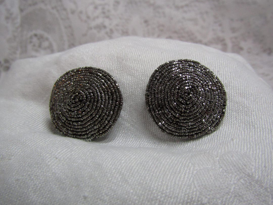 Vintage Steel Cut Beaded Shoe Clips - Etsy