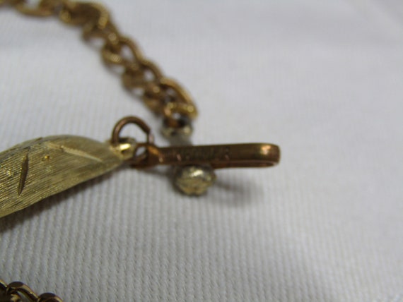 Vintage KRAMER Gold Tone Link and Looping Chain Adjus… - Gem