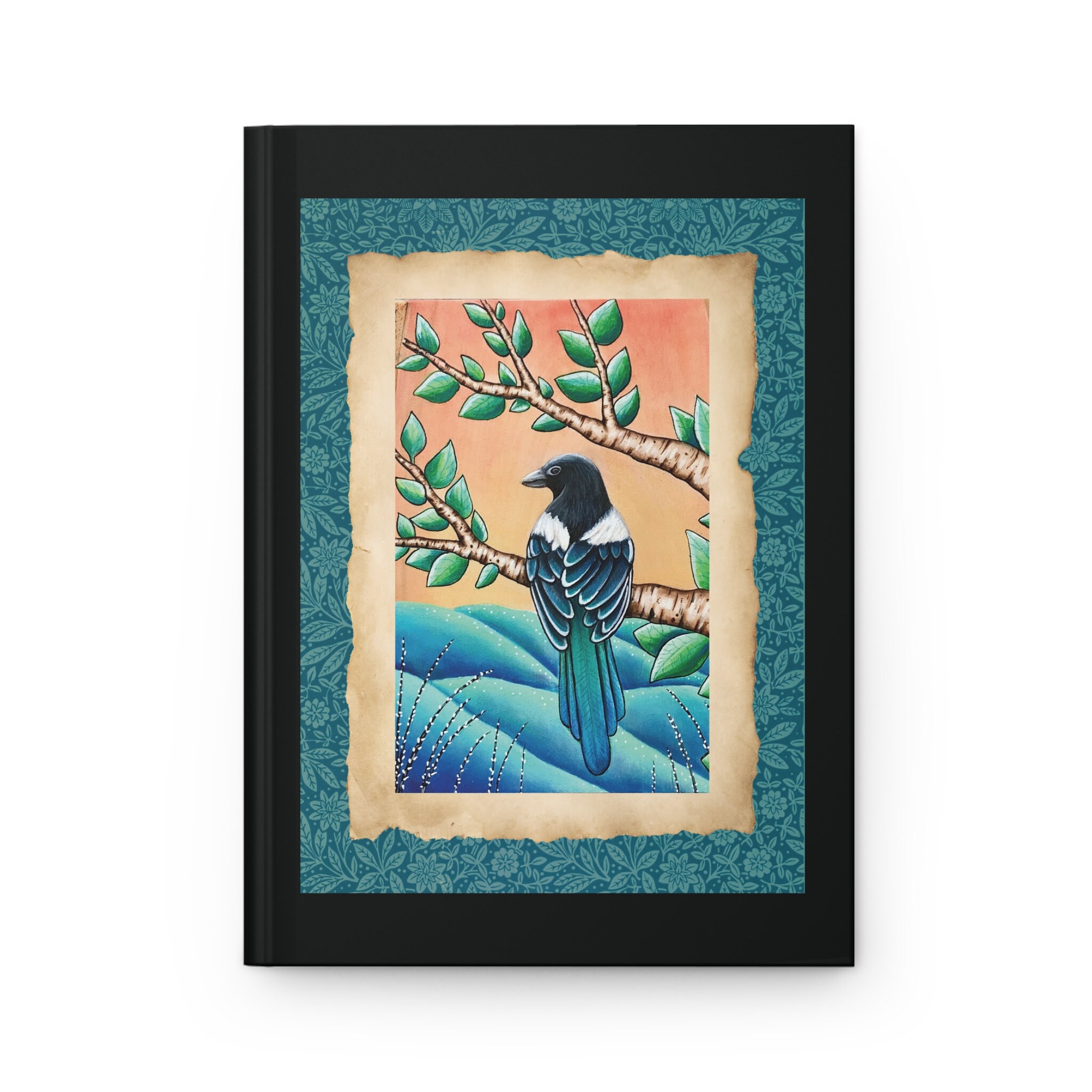 Magpie Hardcover Journal Matte Black in a Forestcore Gothic Aesthetic ...