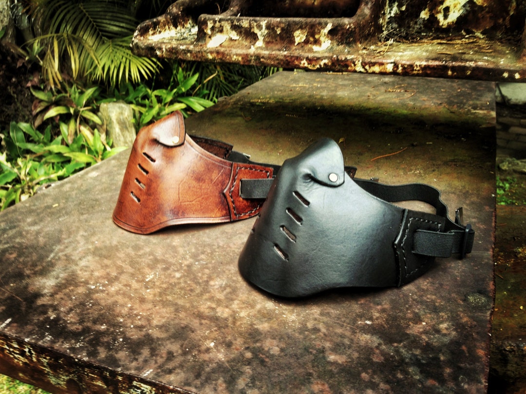 Handmade Leather Half Face Mask - Etsy